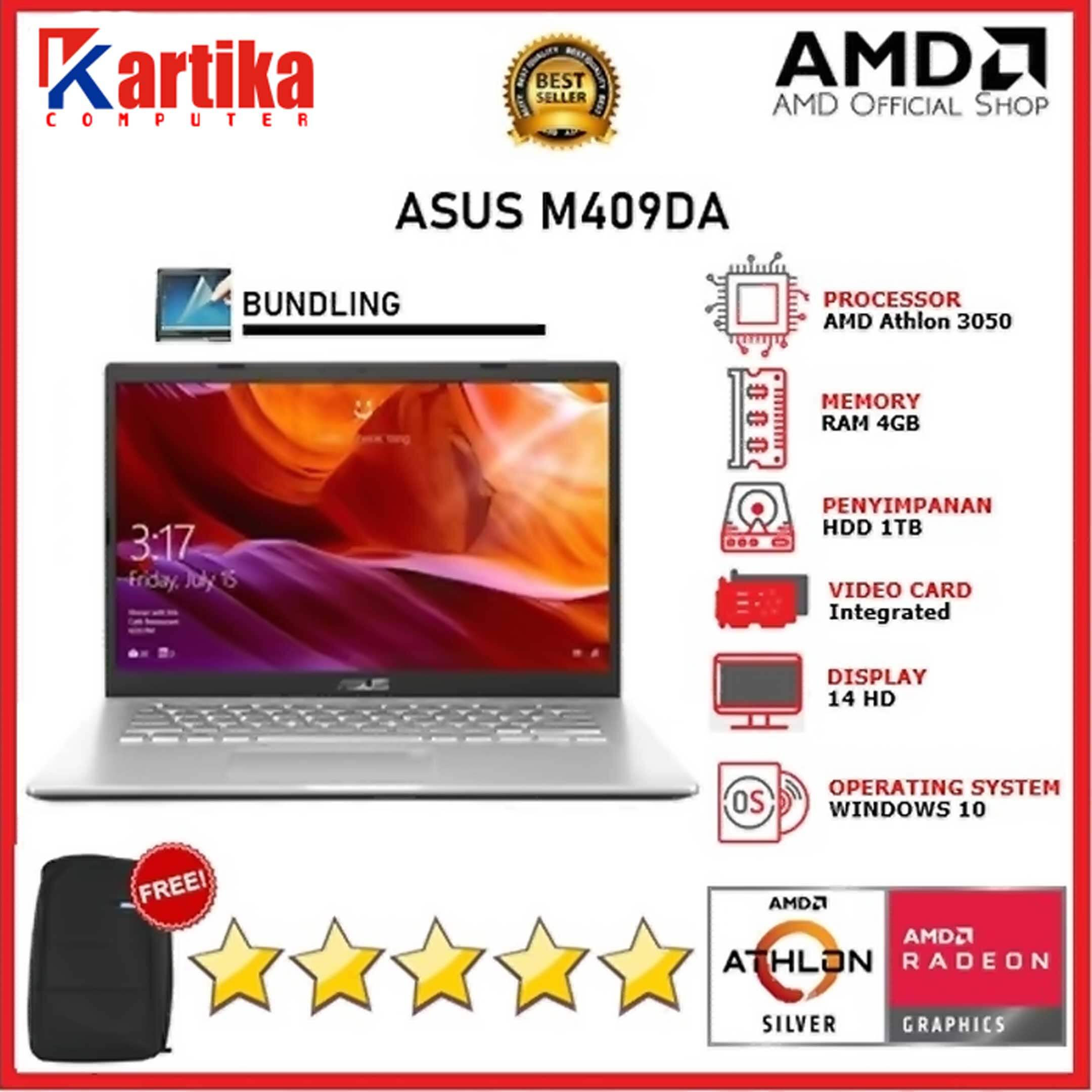 Kartika Komputer | ASUS M409DA-30501T ATHLON/4GB/1TB SLATE SILVER