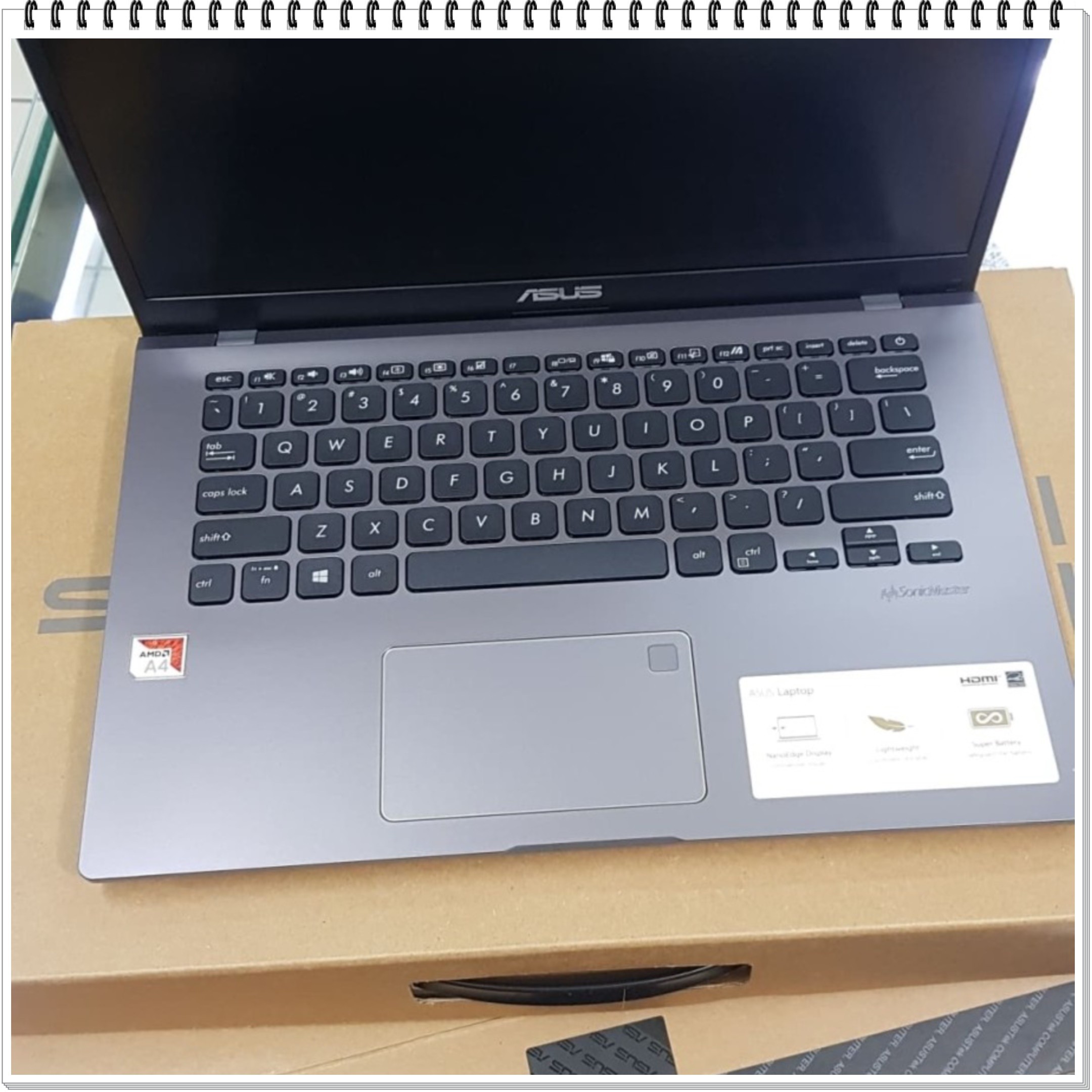 Kartika Komputer | ASUS M409BA-BV422TS A4/4GB/SSD 256/W10 OHS GREY